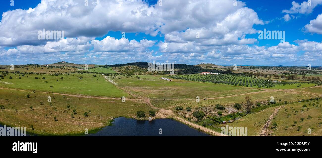 Aerial view of a countryside landscape Stock Photo - Alamy