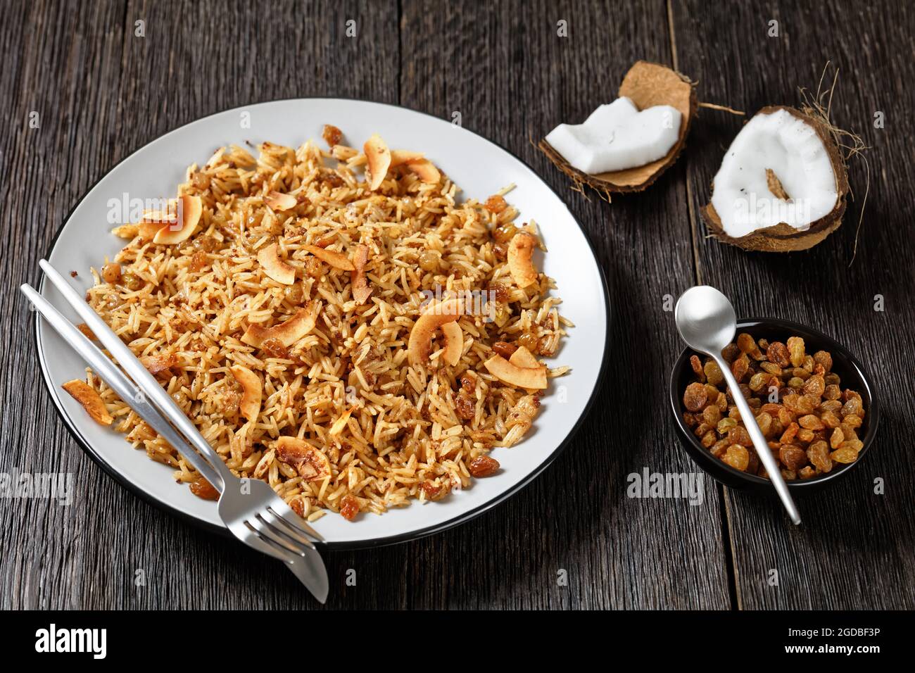 Coconut Rice, caribbean Arroz Con Coco, long grain rice cooked with ...