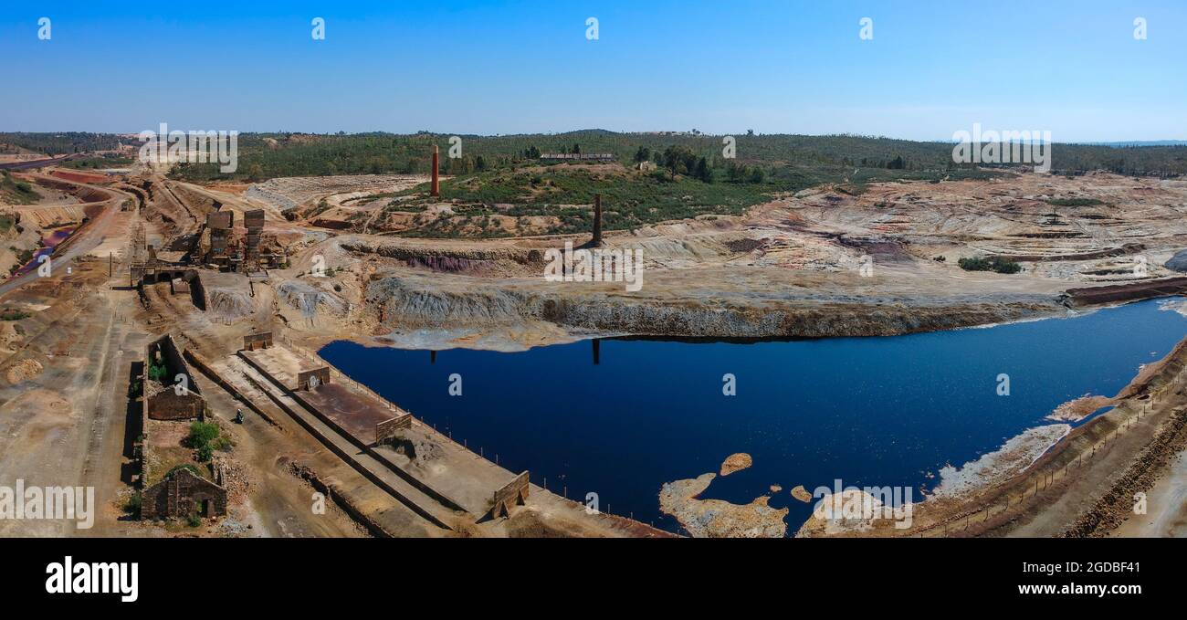 Aerial view from an old copper mine Stock Photo - Alamy