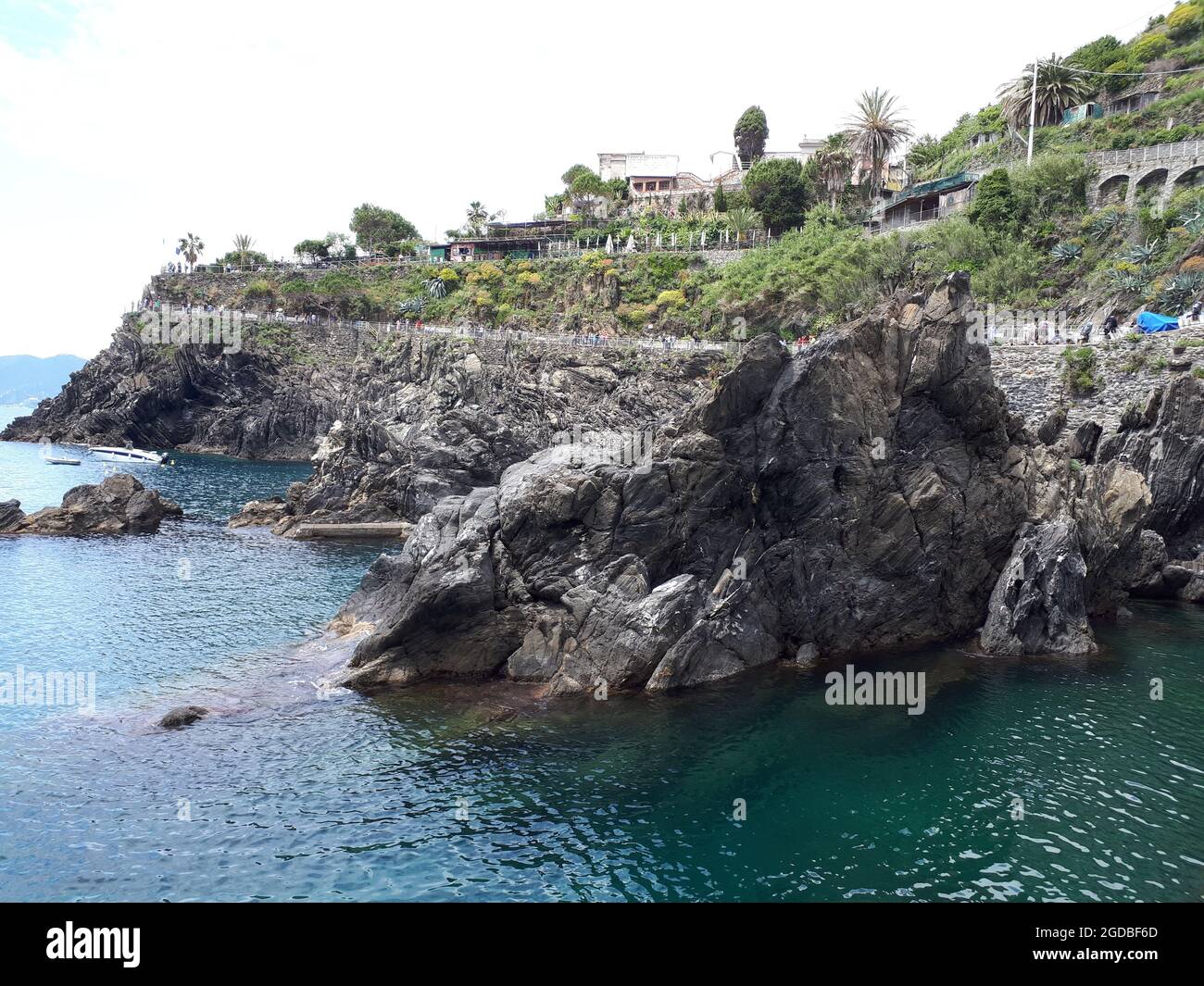 Italian national park at the seashore of Manarola Stock Photo - Alamy
