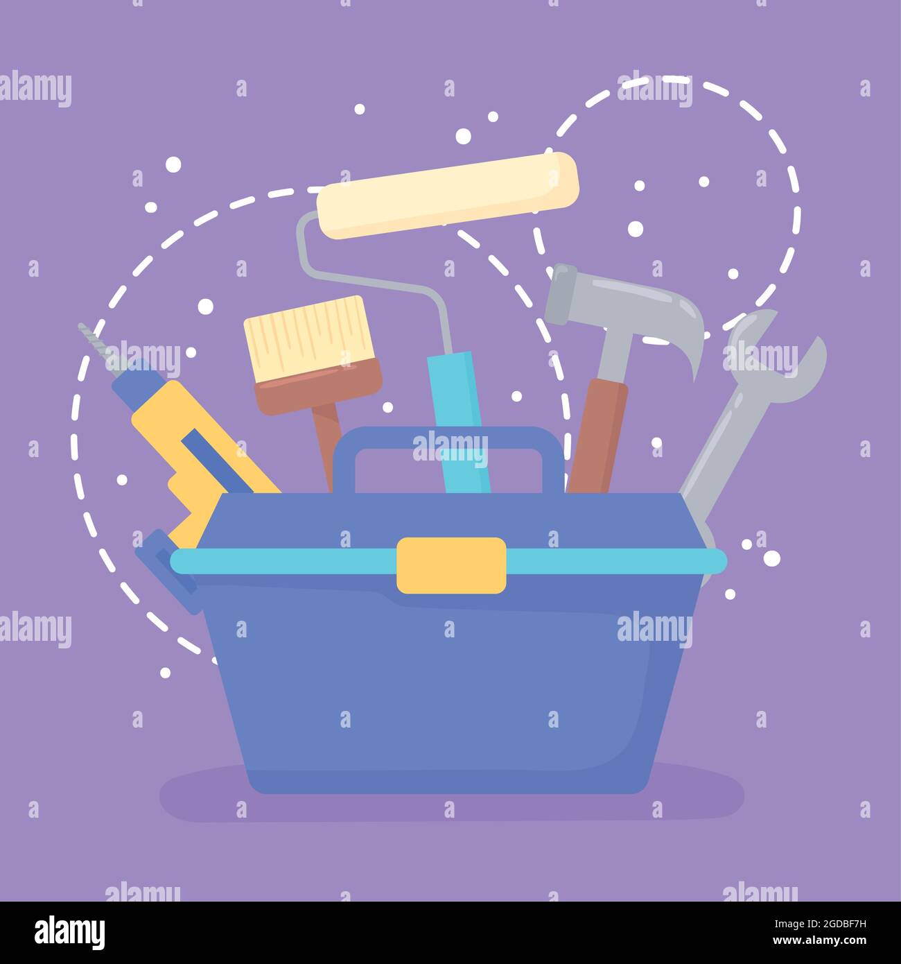 toolbox and tools Stock Vector Image & Art - Alamy