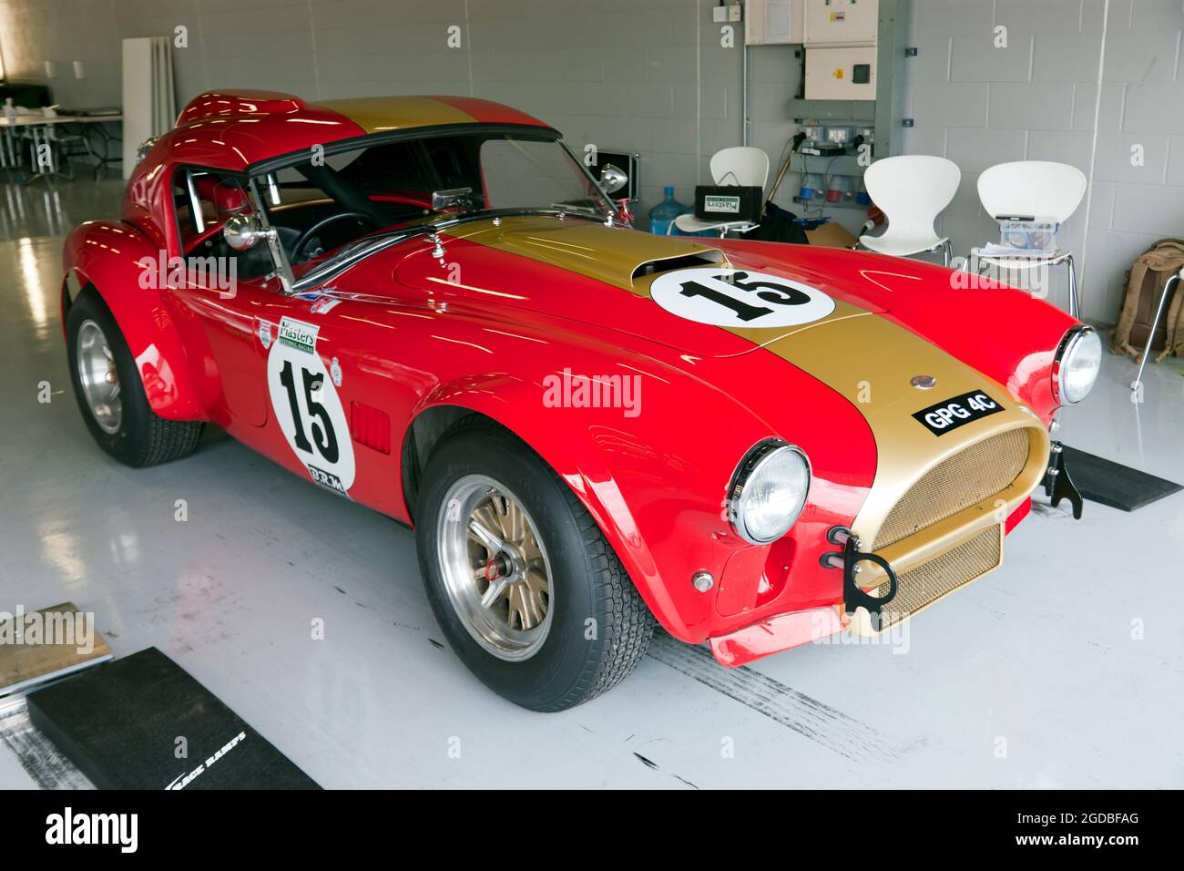 Oliver Bryant's, 1964, Red and Gold AC Cobra, parked in the ...