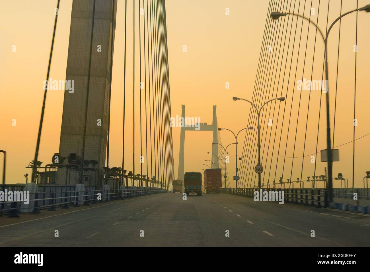 Longest cable bridge in india hi-res stock photography and images - Alamy