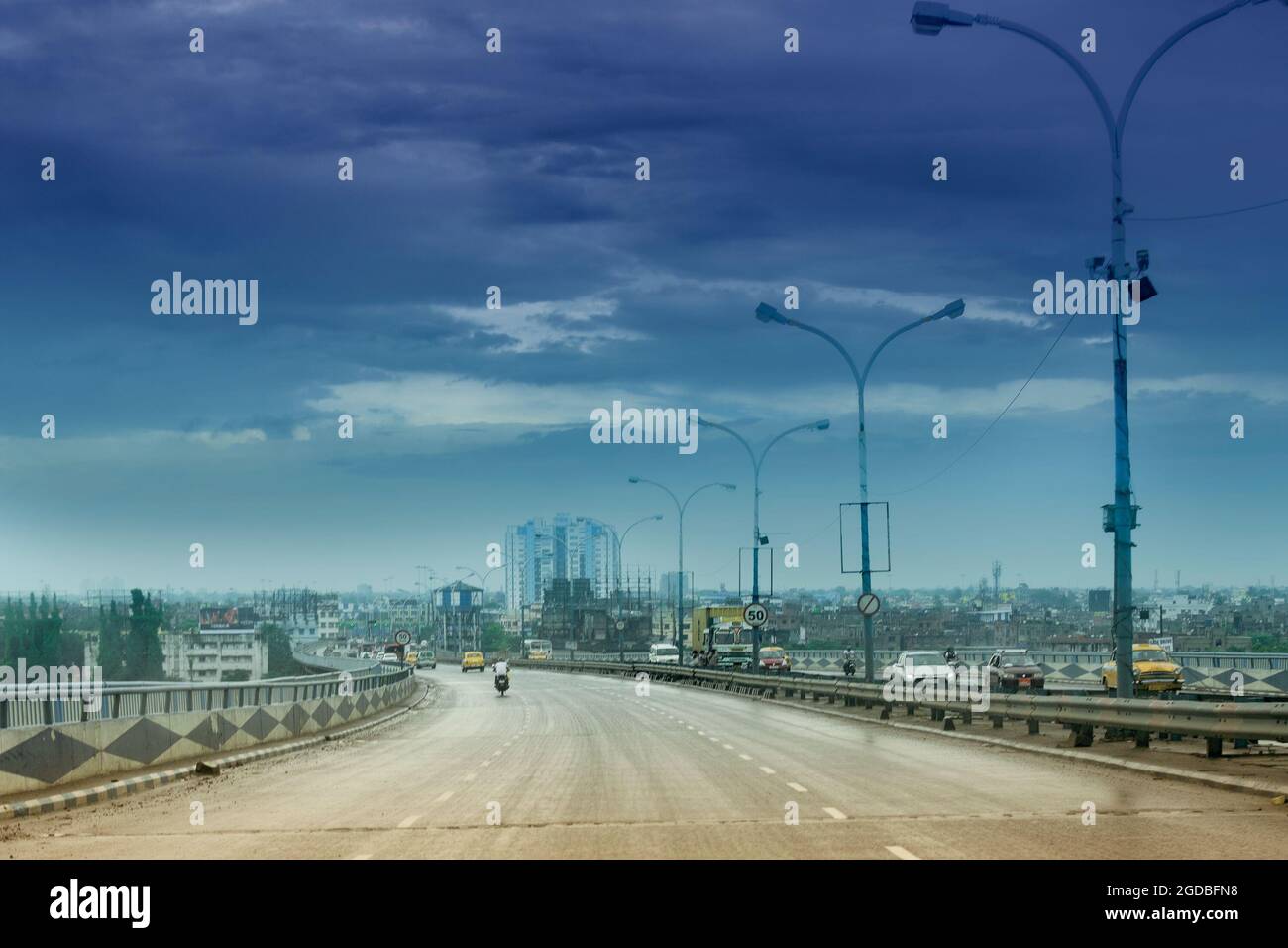 Vidyasagar Setu (Bridge) over river Ganges, known as 2nd Hooghly Bridge ...