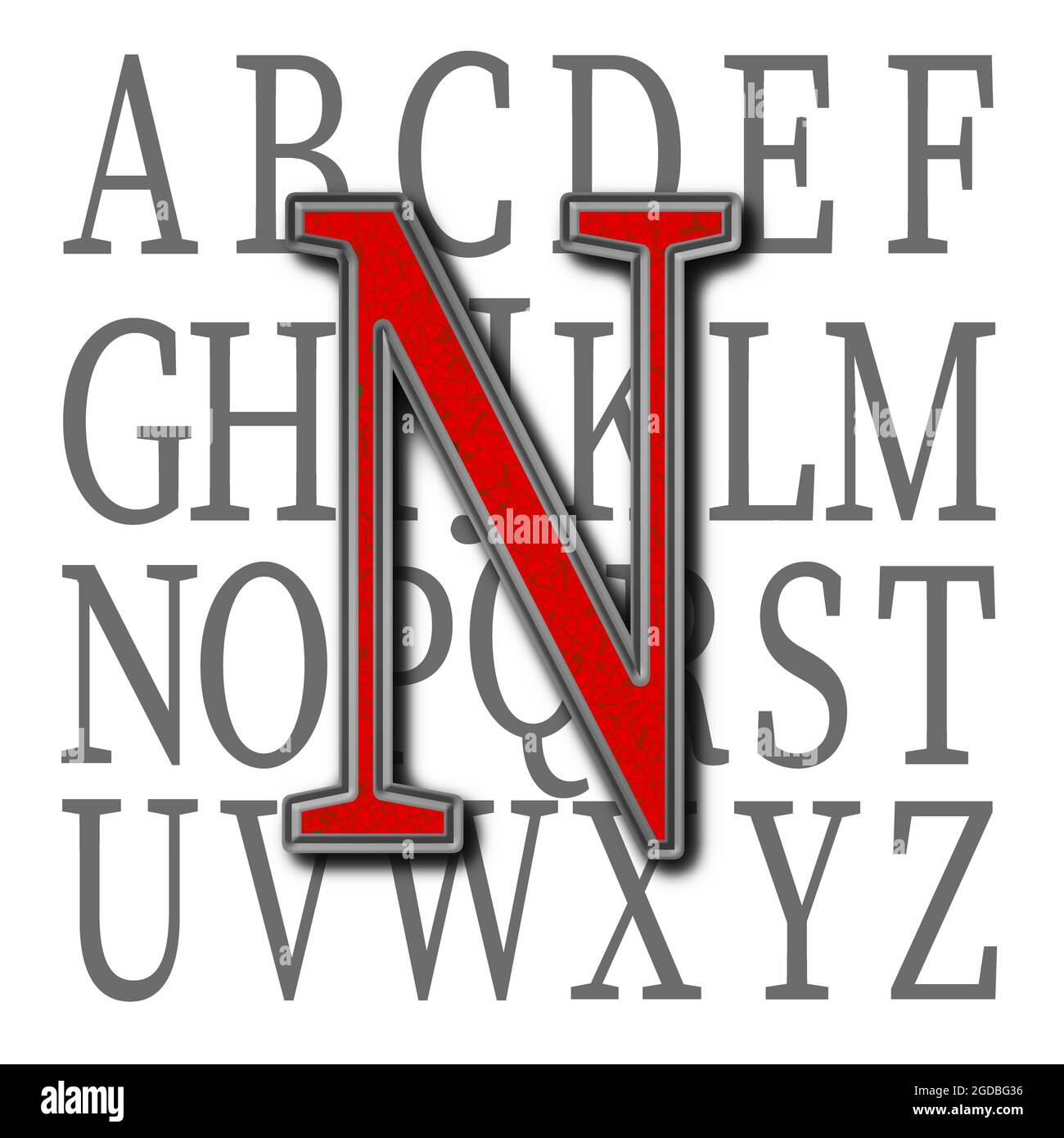 Monogram of uppercase character N ; Design: Stony Stock Photo - Alamy