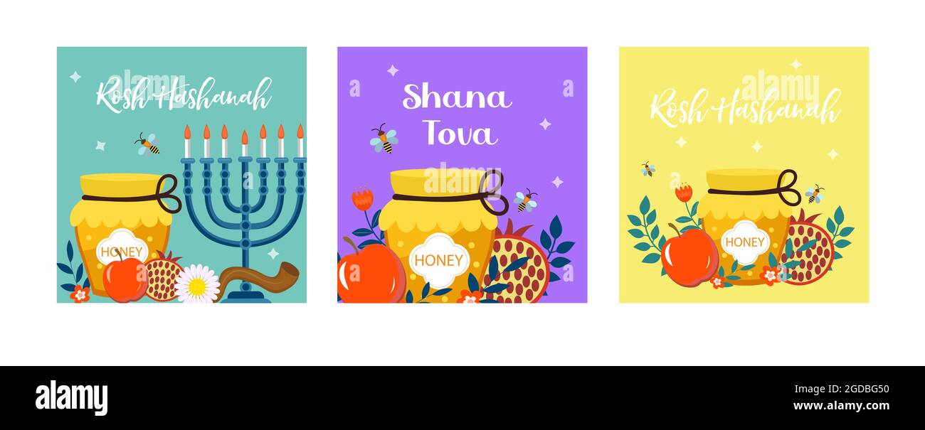 Happy Rosh Hashanah greeting card. Shana Tova template for your design ...