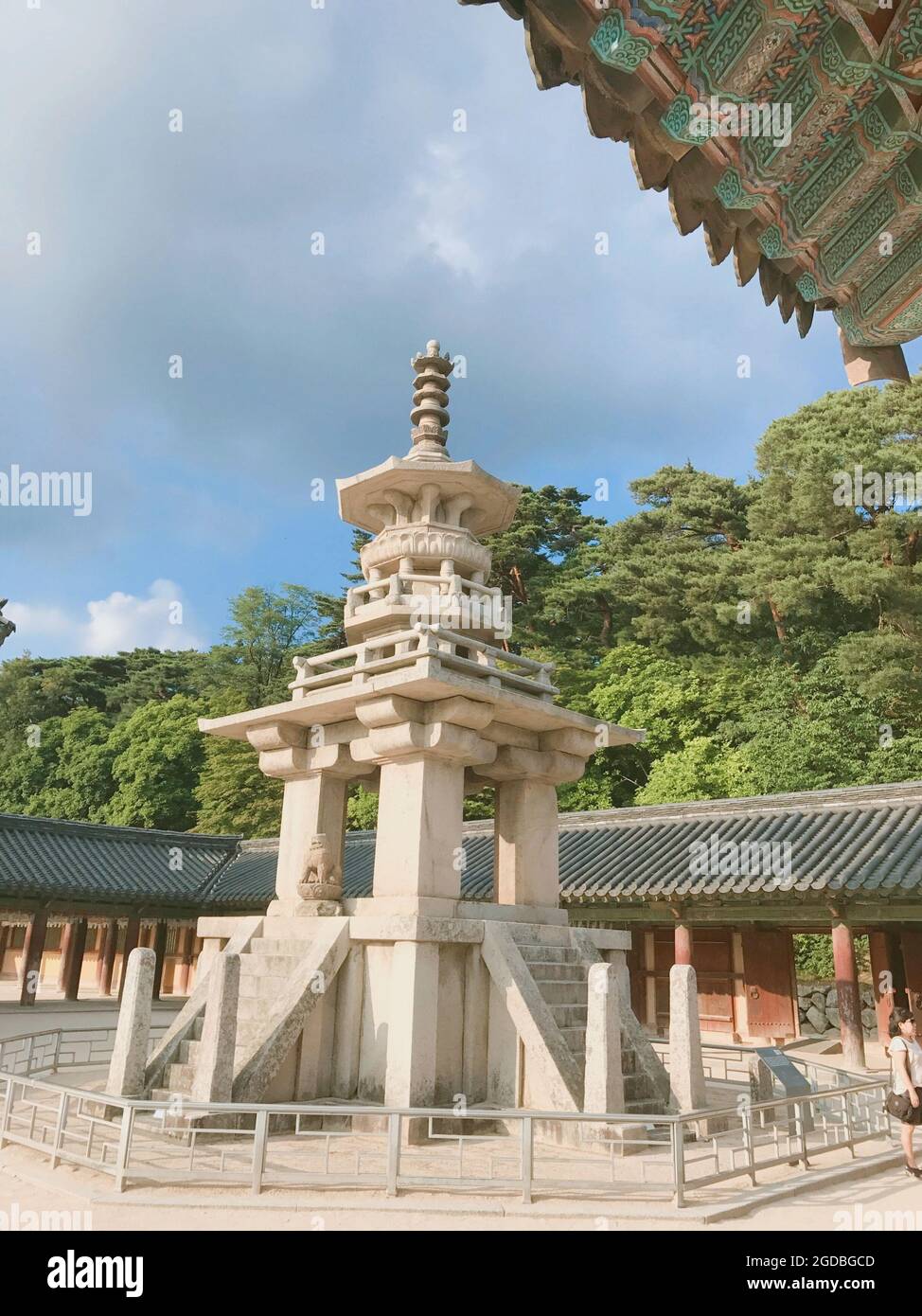 Vertical shot of the Dabotap in the Bulguksa Temple in South Korea ...