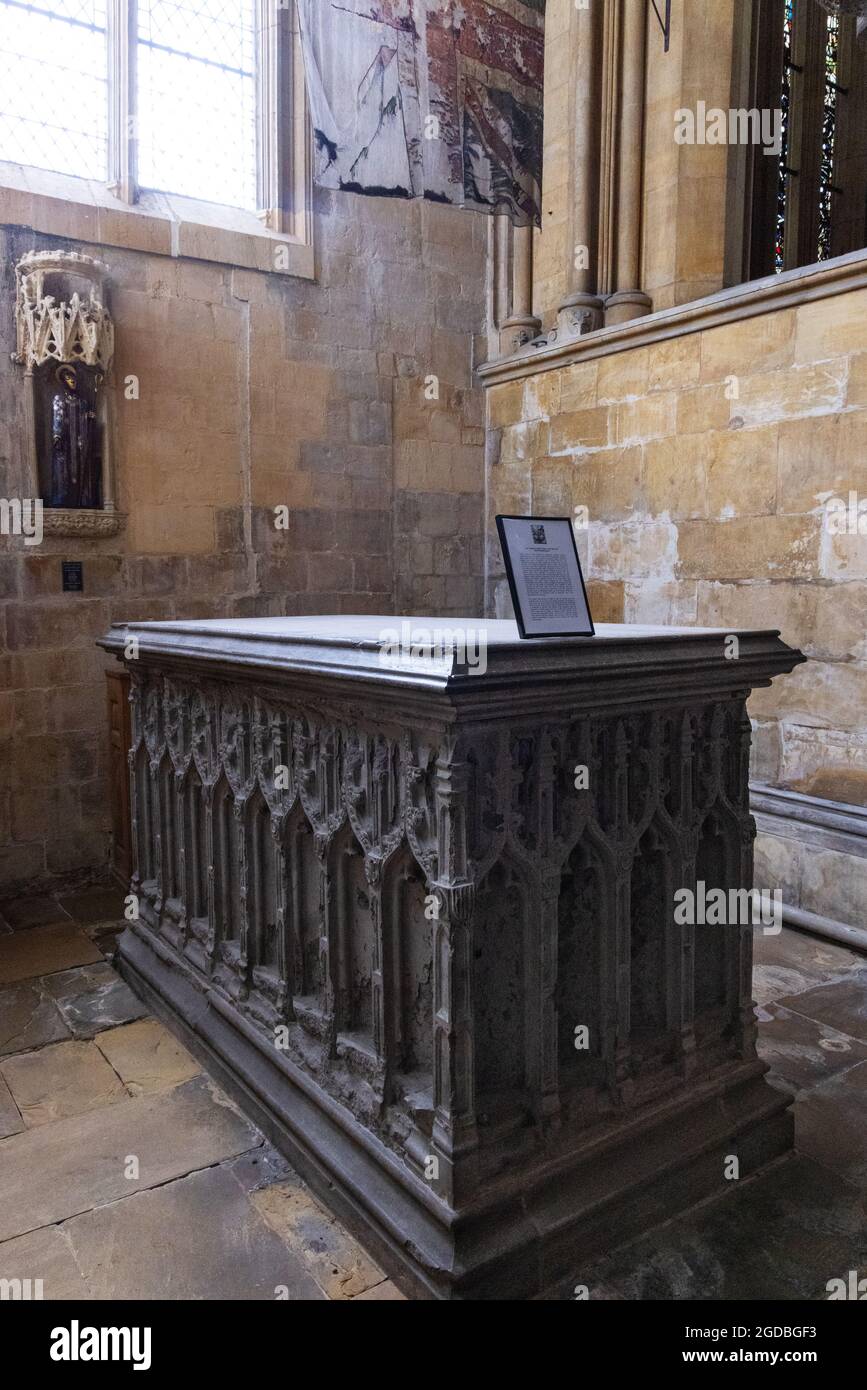 Medieval tomb; The 15th century tomb of Henry Percy, 4th Earl of Northumberland, died 1489, in ...