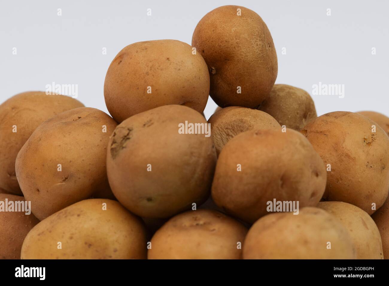 Baby potatoes small round potato from india on white background Asian ...