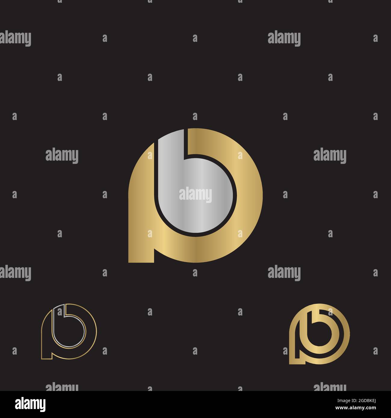 Alphabet Initials logo PB, BP, B and P Stock Vector Image & Art - Alamy