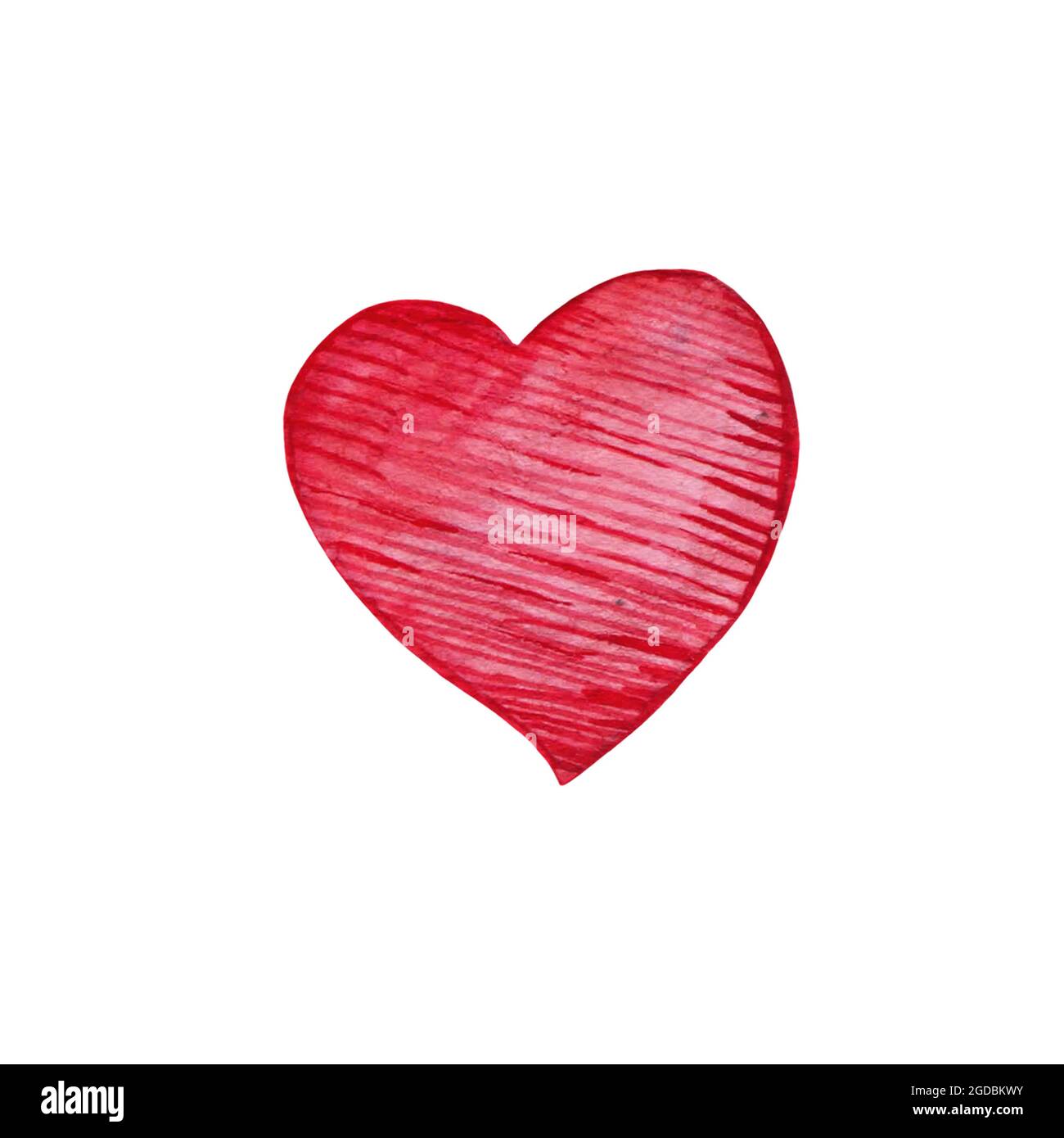 Pink textured watercolor heart isolated on white Stock Photo - Alamy