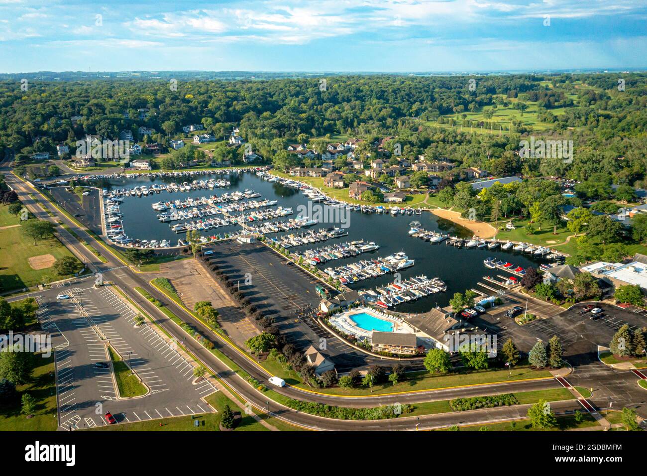 Aerial Photo of a Marina Stock Photo - Alamy