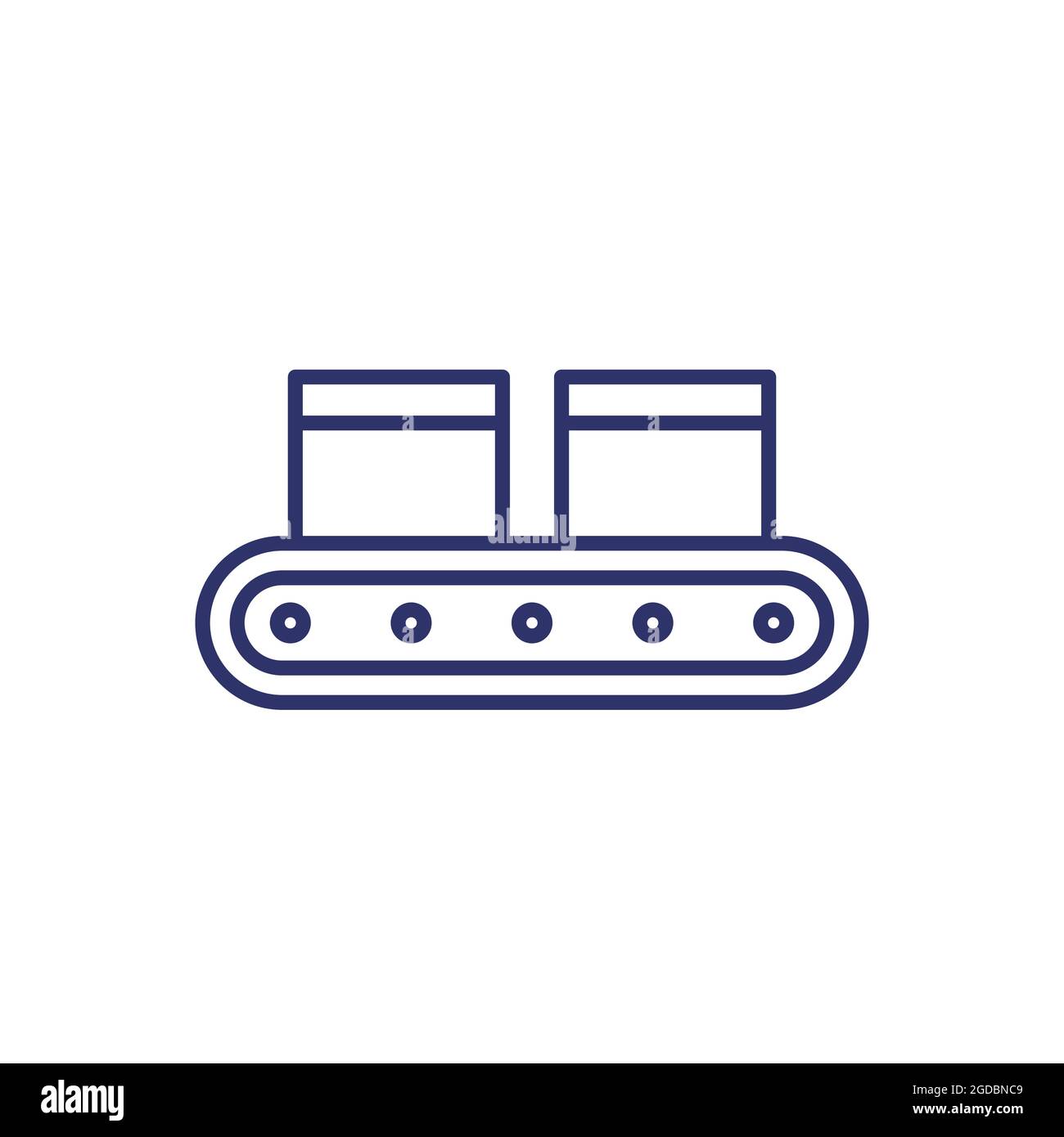 Conveyor belt boxes Cut Out Stock Images & Pictures - Alamy