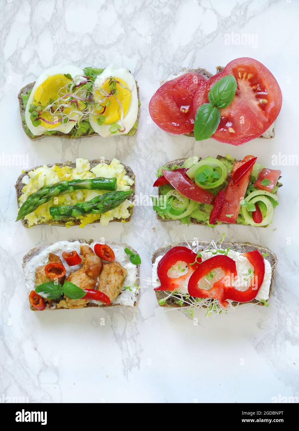 mini healthy sandwiches Stock Photo - Alamy