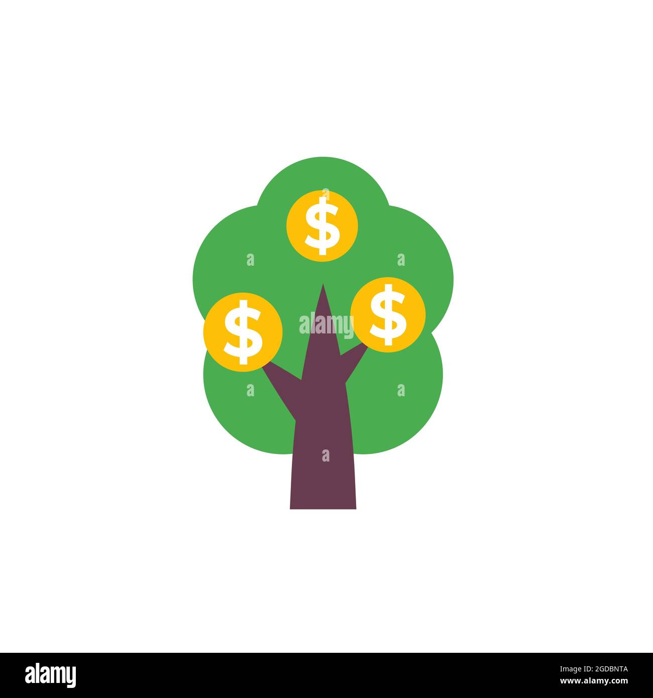 Money tree vector icon on white Stock Vector Image & Art - Alamy
