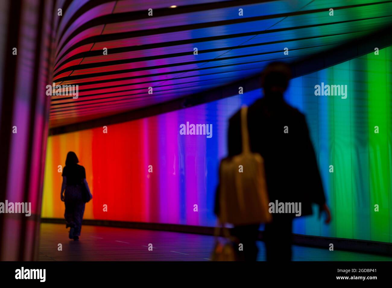A new 90m long pedestrian tunnel with LED integrated lightwall will ...