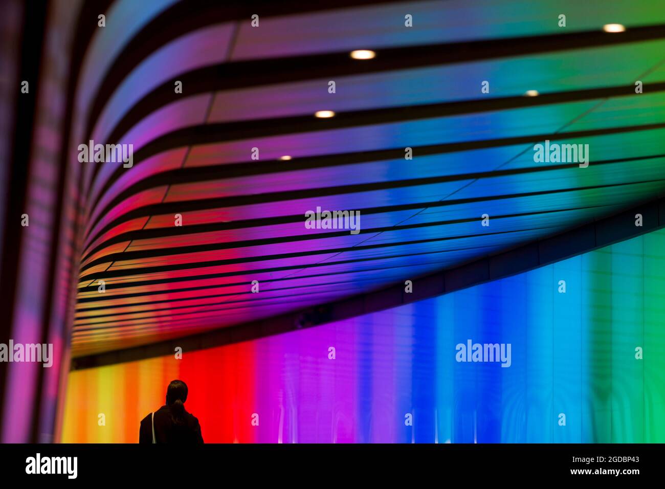 A new 90m long pedestrian tunnel with LED integrated lightwall will ...