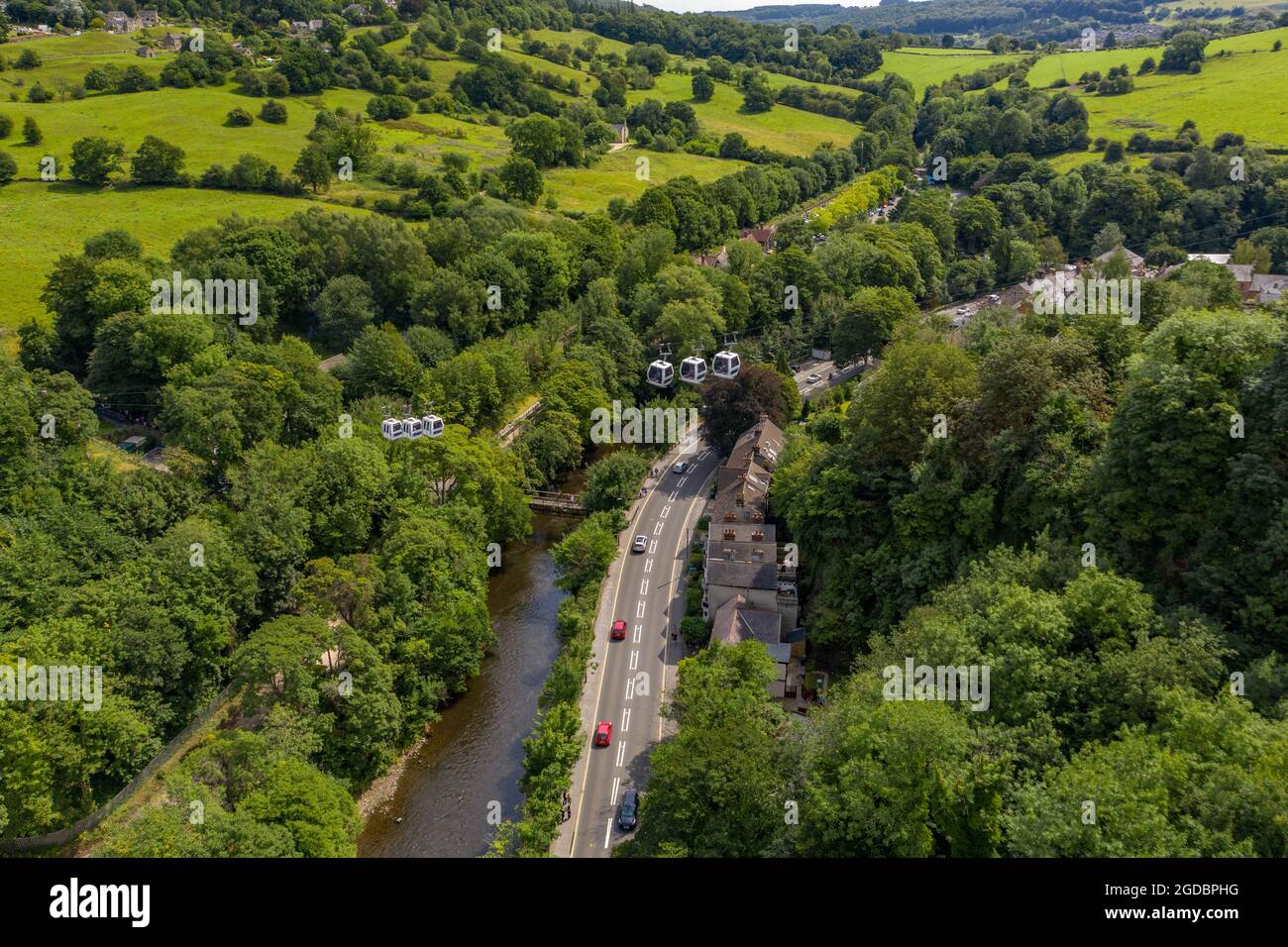 Alton towers aerial view hi-res stock photography and images - Alamy