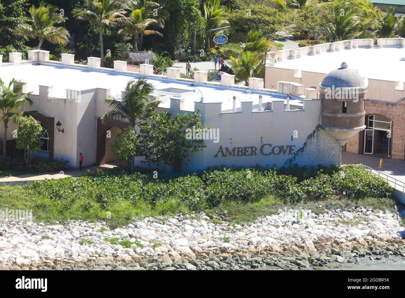 Dominican Republic, Maimon, View to harbour, Amber Cove Cruise Terminal ...
