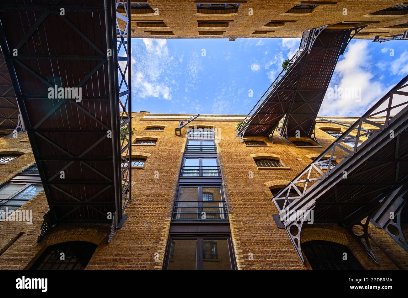 Shad Thames in London, UK. Historic Shad Thames is an old cobbled ...