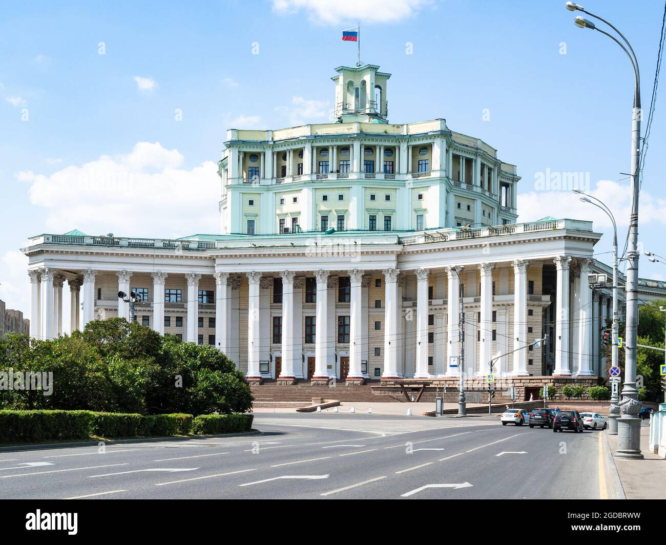 Moscow, Russia - 11 July 2021: view of Building of the Central Academic ...