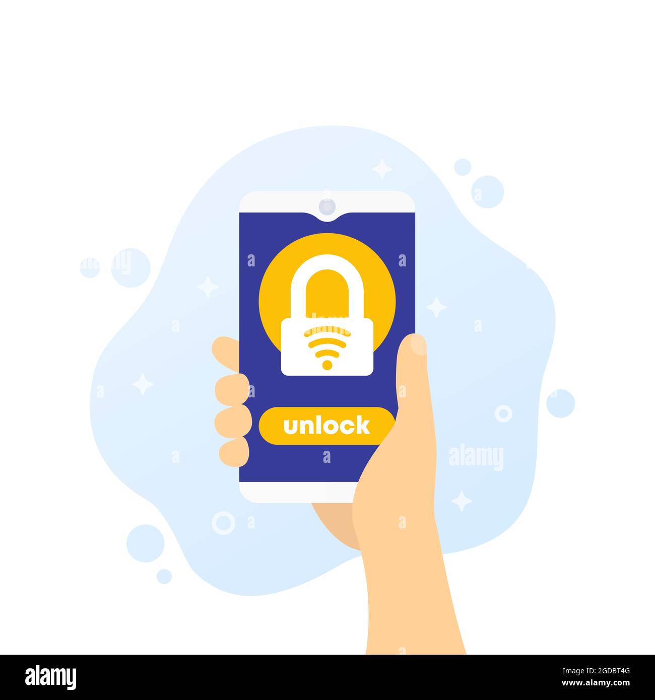 Control hand smart home house app Cut Out Stock Images & Pictures - Alamy