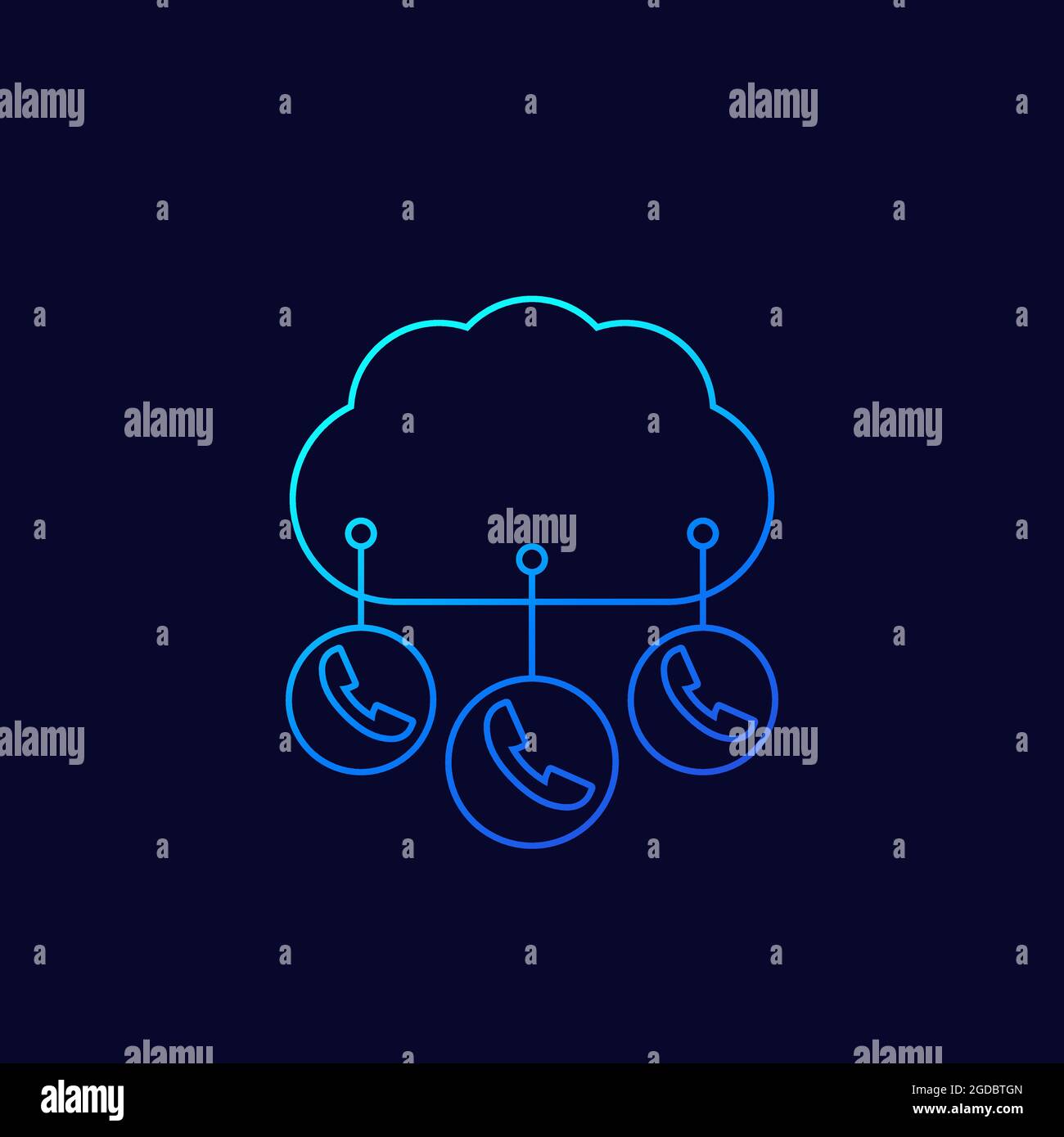 Voip telephony icon, line vector Stock Vector Image & Art - Alamy