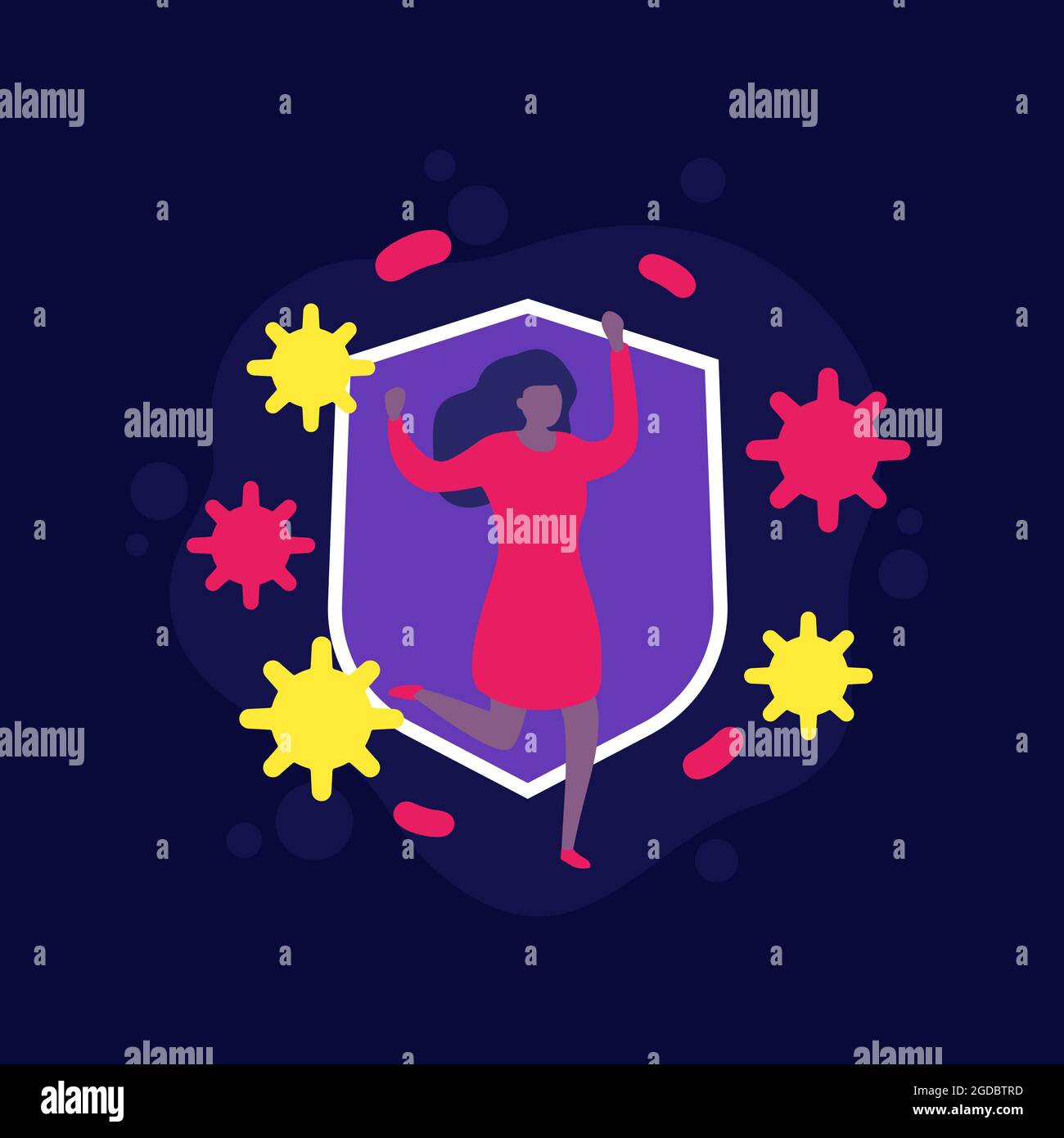 immune system, strong immunity and health vector Stock Vector Image ...