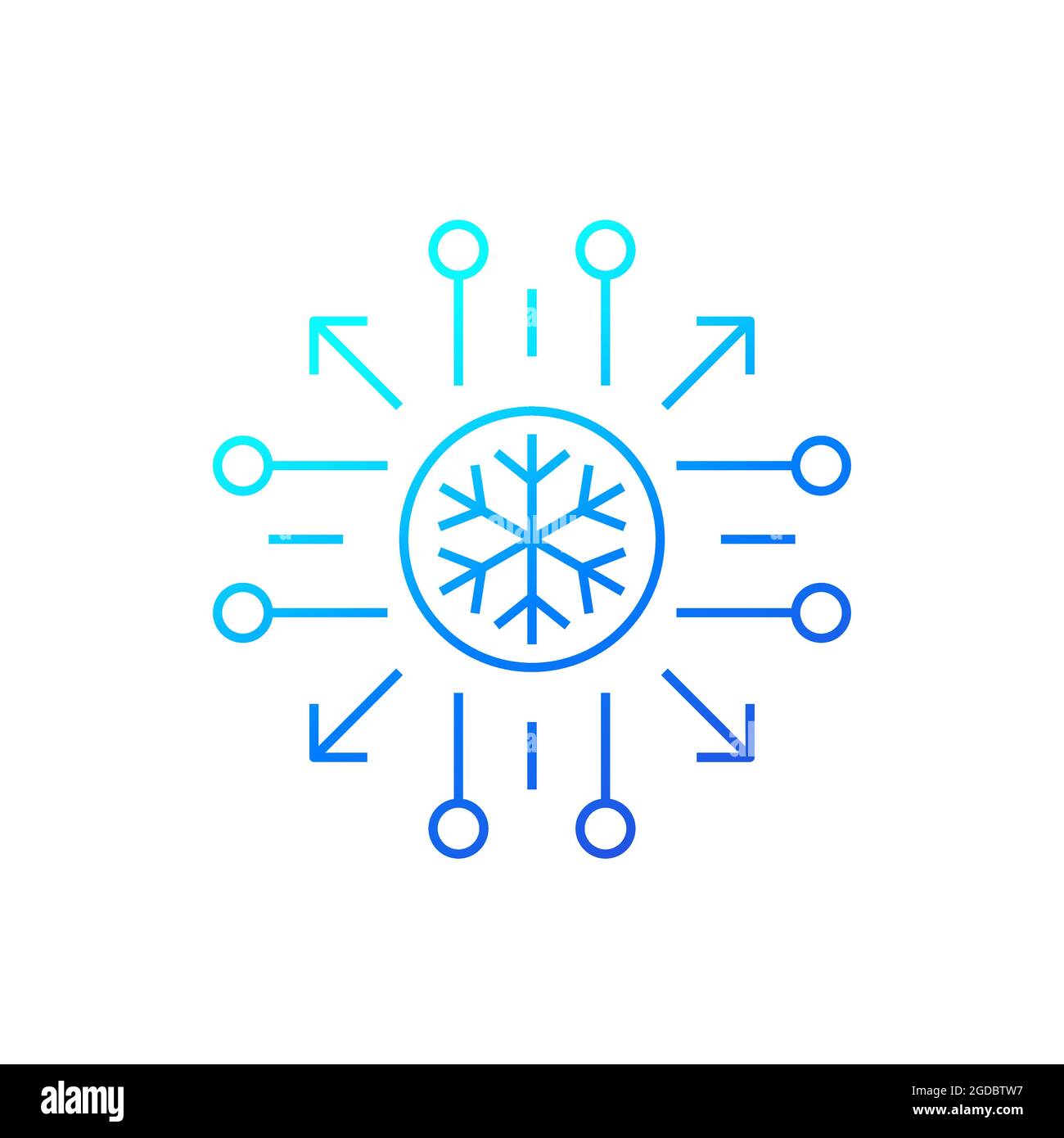 cooling, freezing icon, line vector Stock Vector Image & Art - Alamy