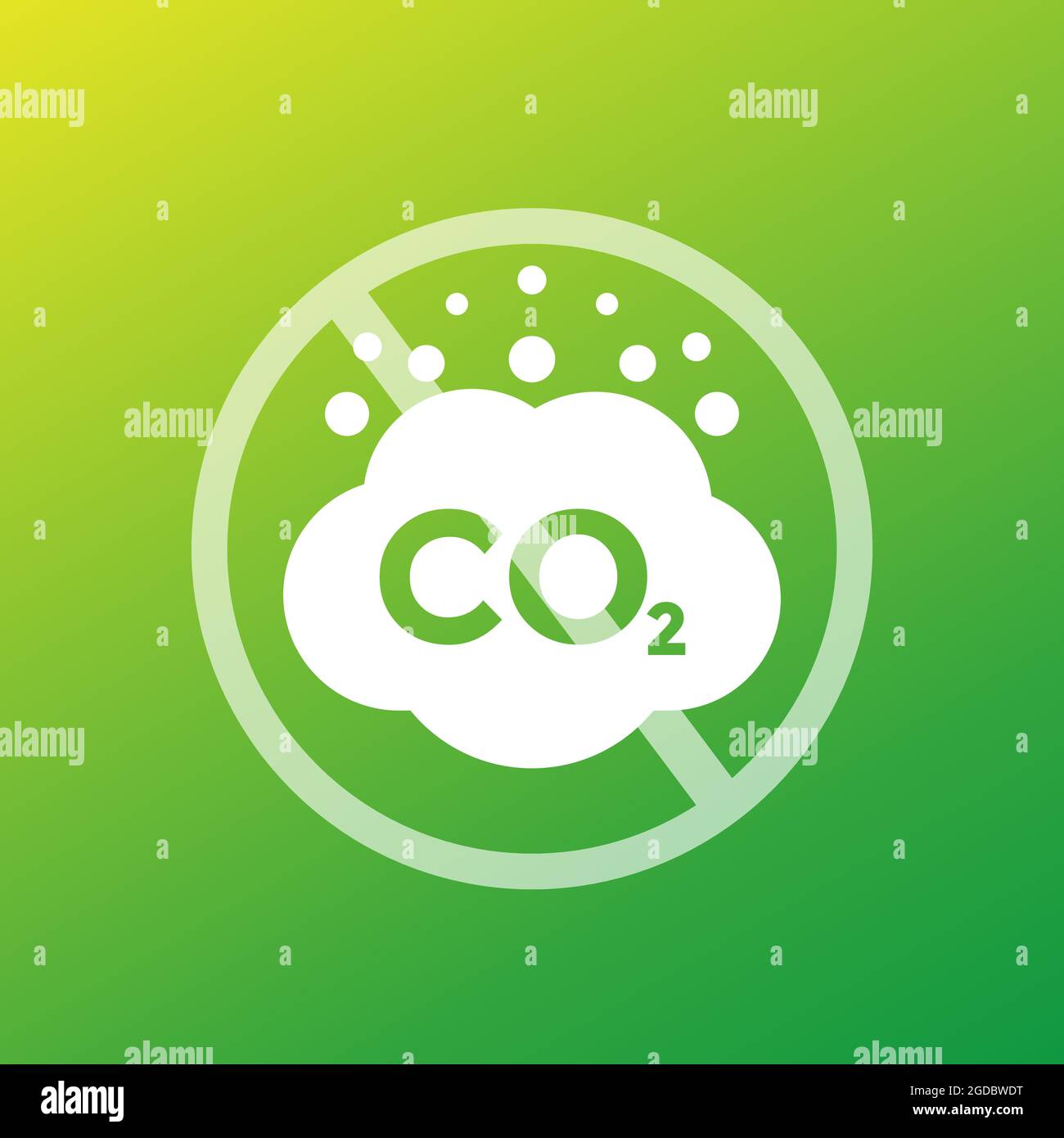 No co2 and stop carbon emissions vector sign Stock Vector Image & Art ...