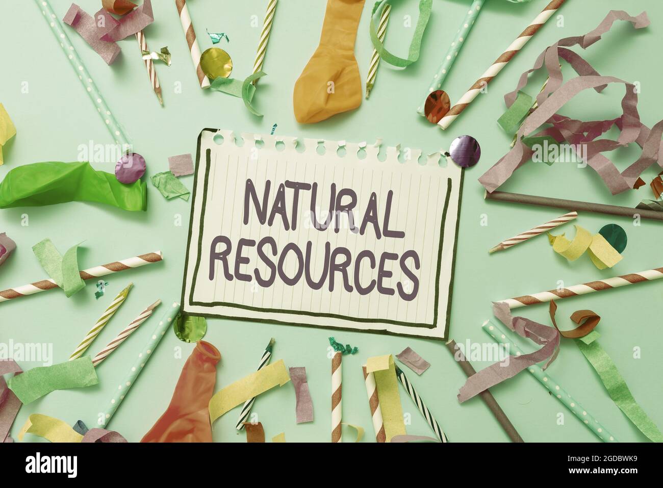 Conceptual caption Natural Resources. Business idea materials that ...