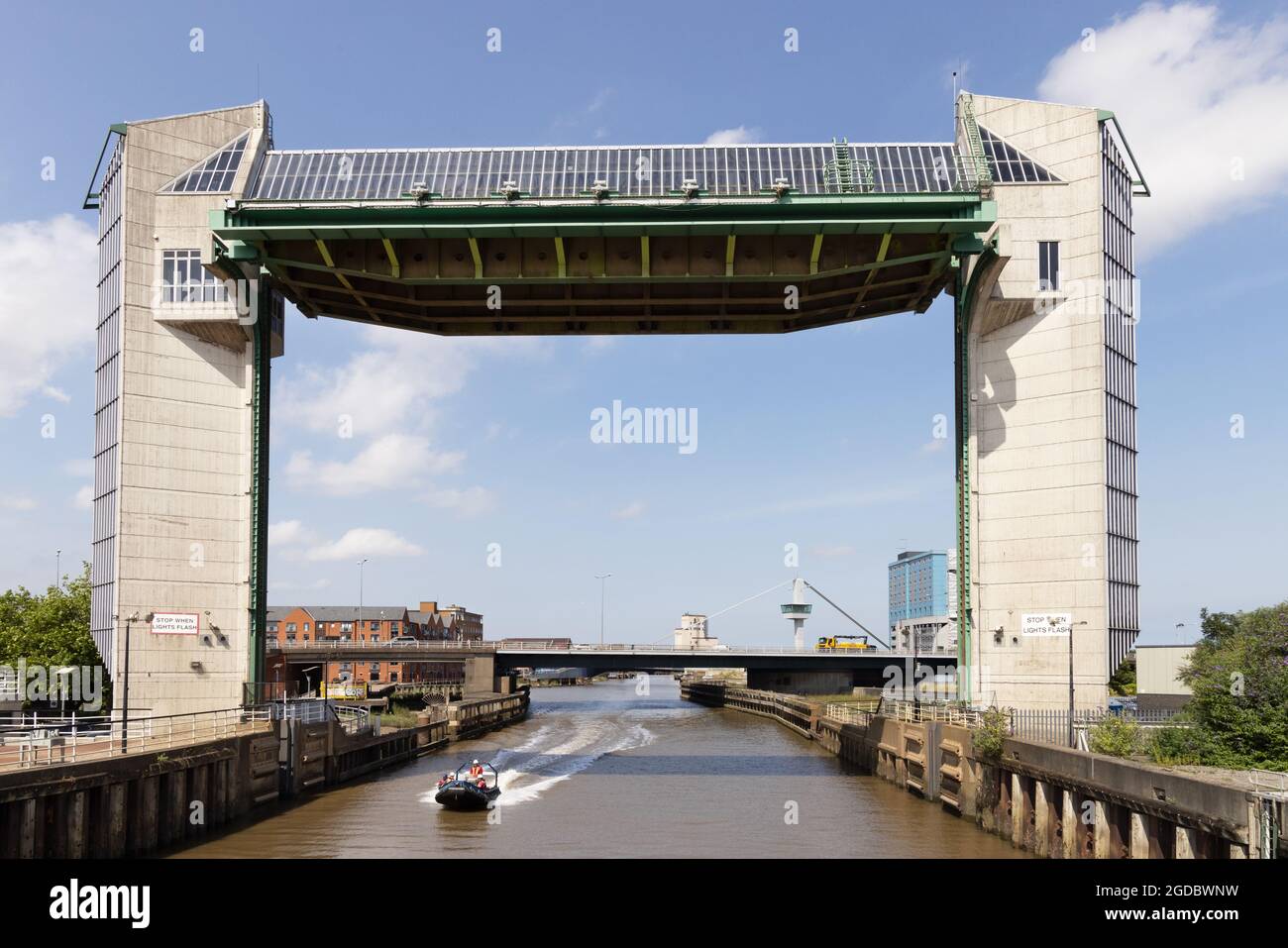 River Hull Tidal Surge Barrier, flood control gate on the River Hull in ...