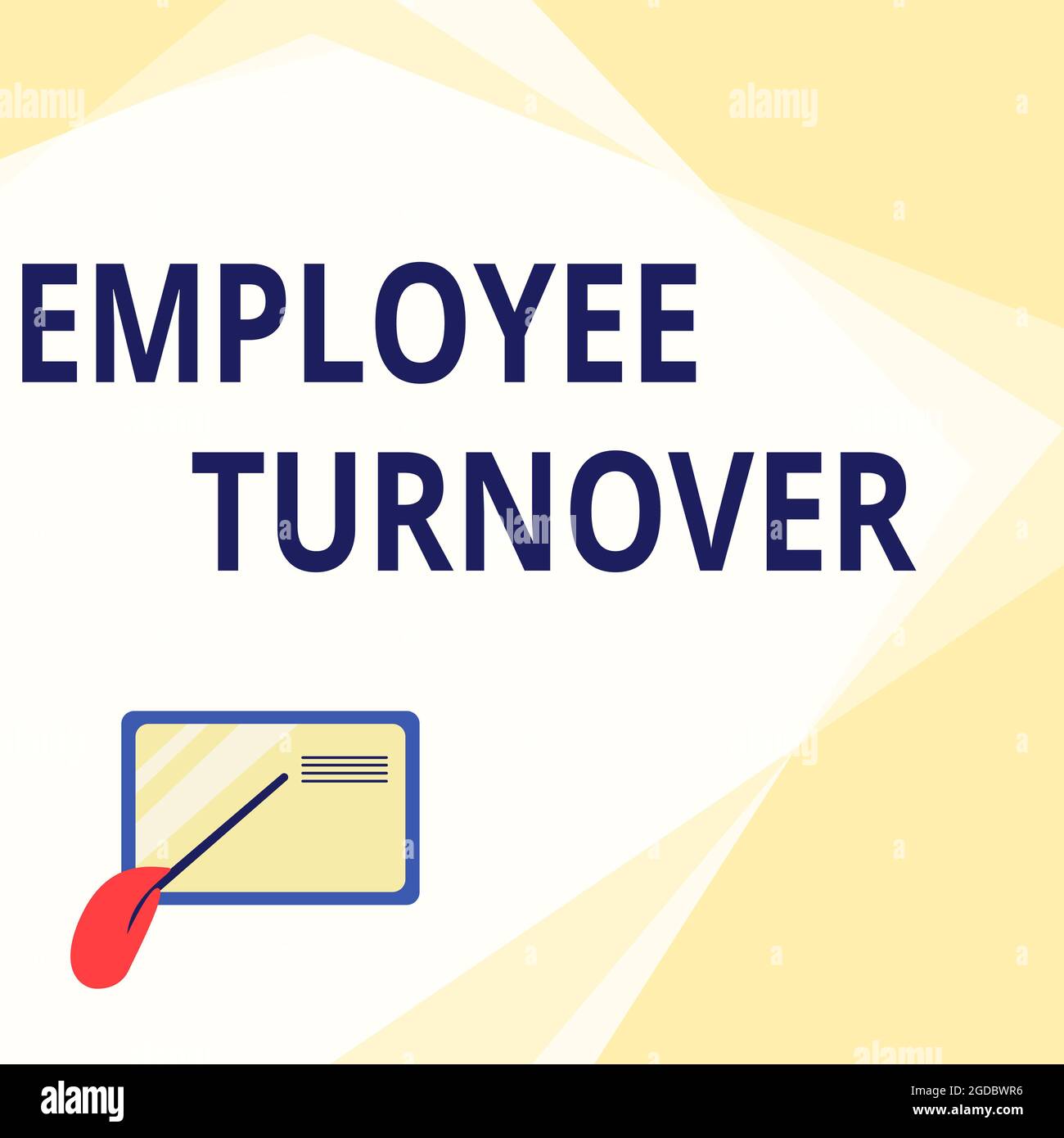 Text caption presenting Employee Turnover. Word Written on the ...