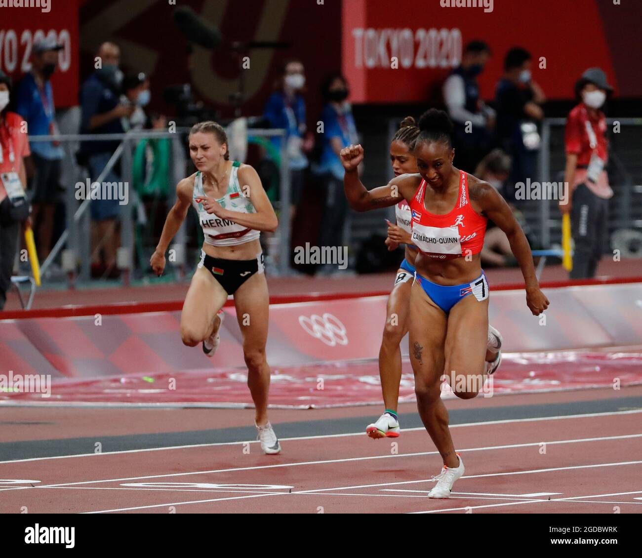 Tokyo, Kanto, Japan. 1st Aug, 2021. Jasmine Camacho-Quinn (PUR) defeats ...