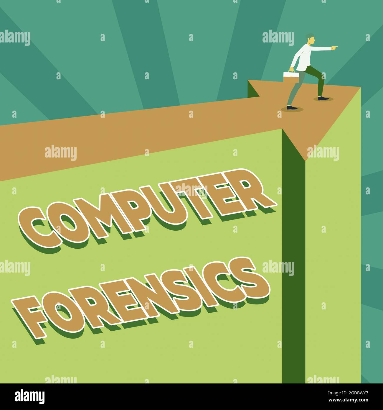 Hand writing sign Computer Forensics. Word Written on the investigative ...