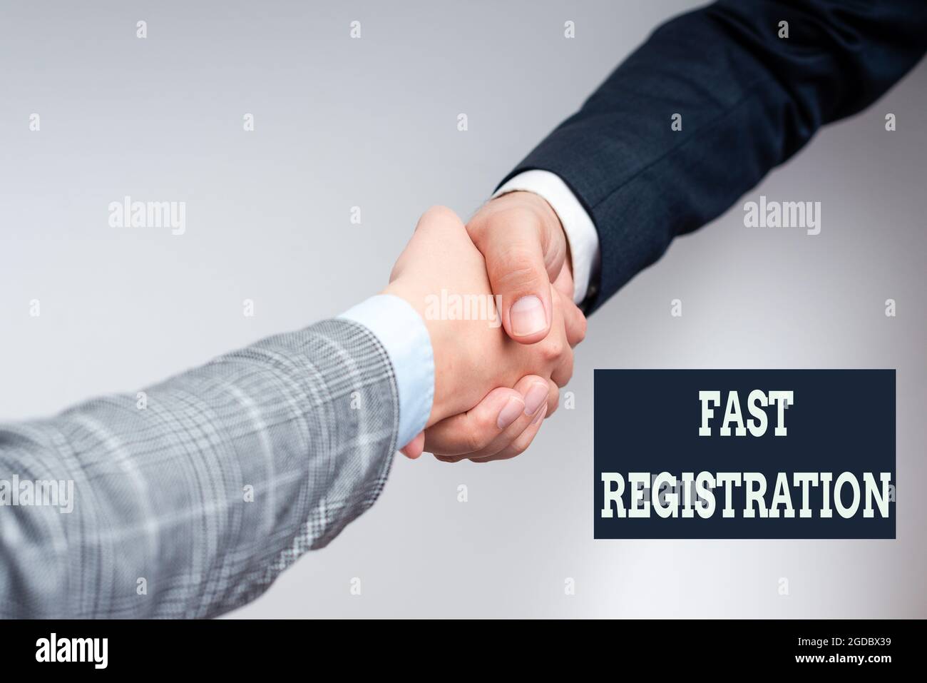 Sign displaying Fast Registration. Business overview Quick method of ...