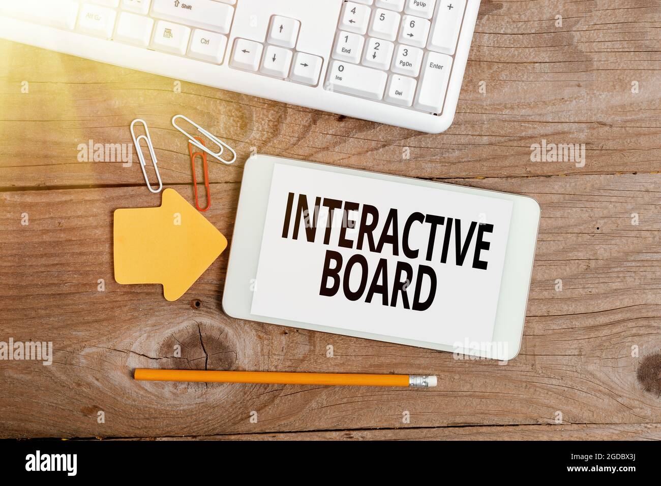 Handwriting text Interactive Board. Business concept standalone ...