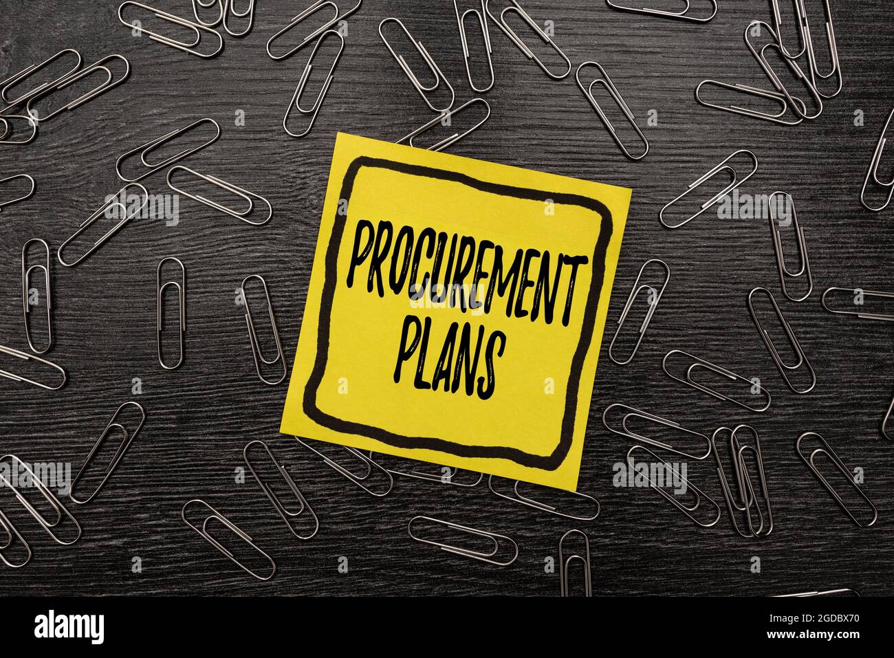 Text caption presenting Procurement Plans. Word for determining the ...