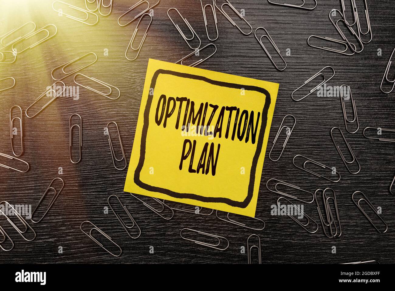 Sign displaying Optimization Plan. Concept meaning Finding an ...