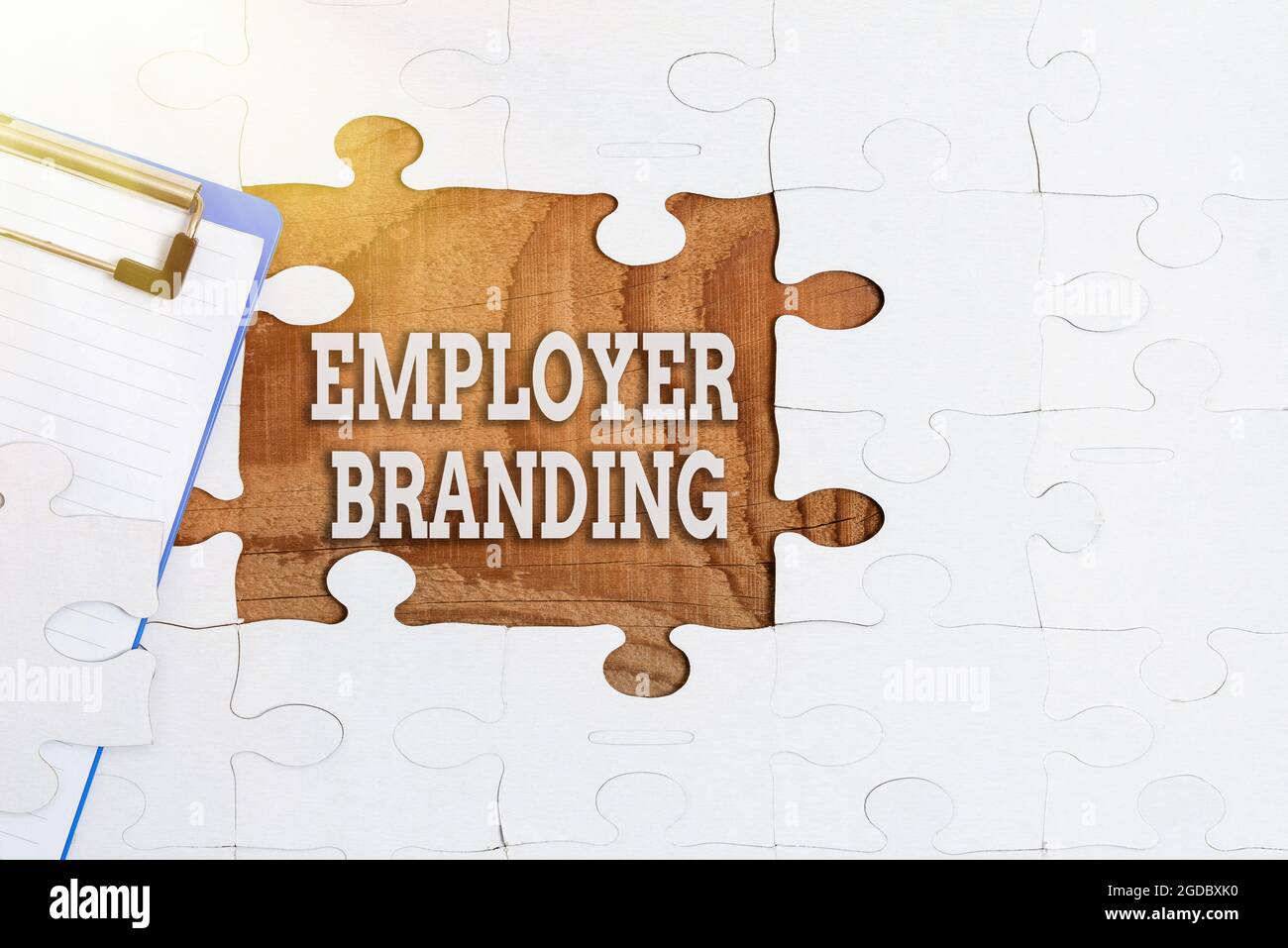 Hand writing sign Employer Branding. Business overview process of ...