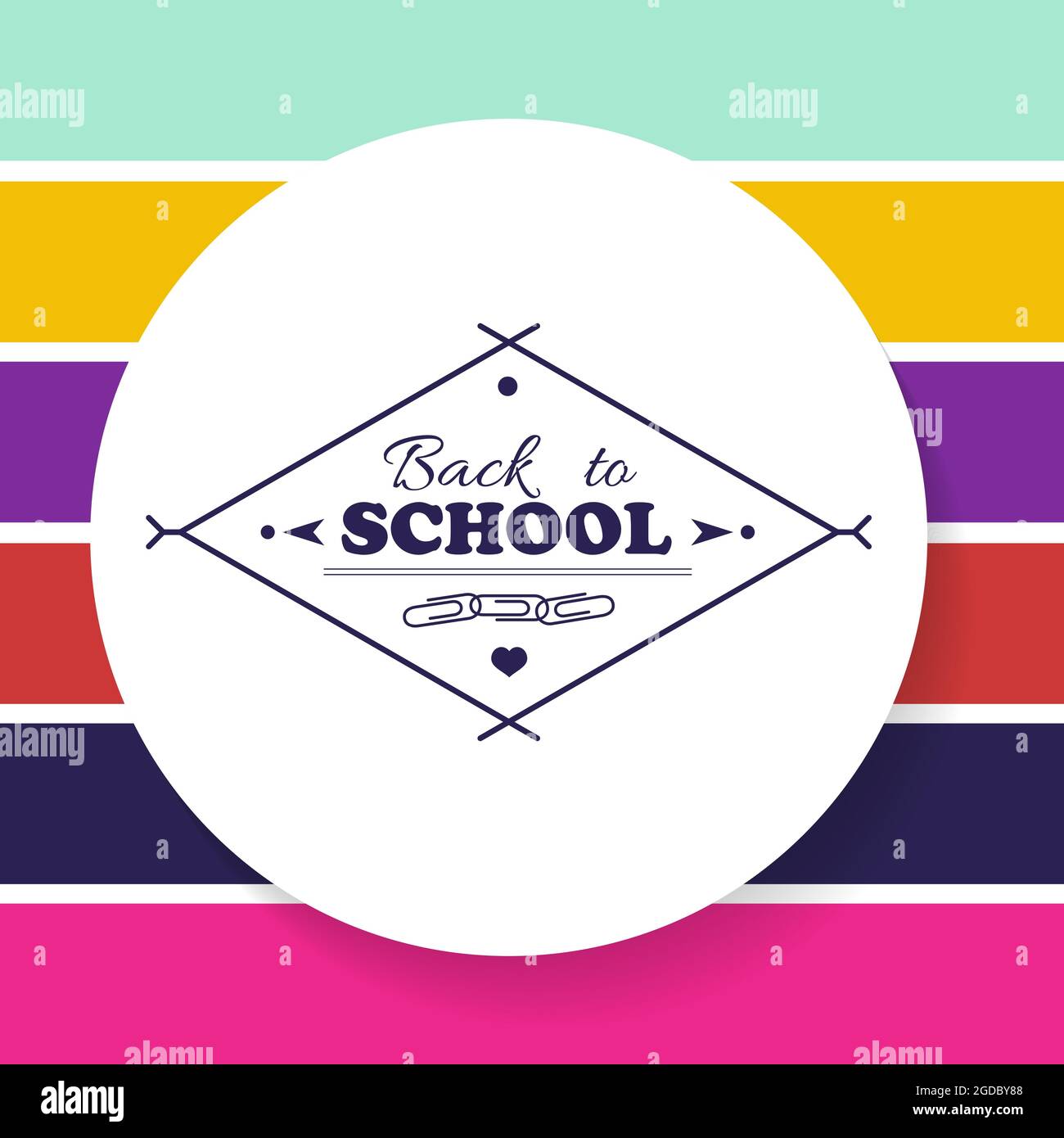Multicolored stripes background banner. Back to school. Vector ...