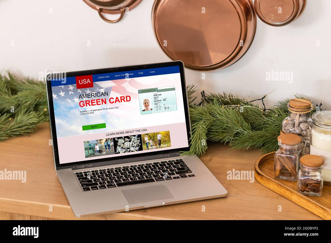 Resident Card Identification Data Information Immigration Concept Stock ...