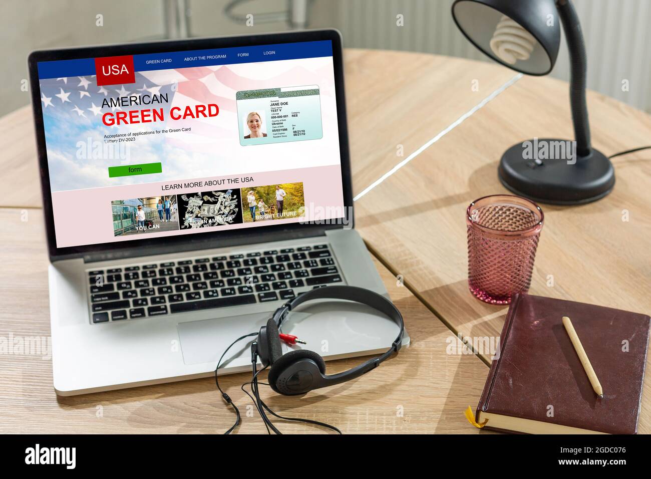 Resident Card Identification Data Information Immigration Concept Stock ...