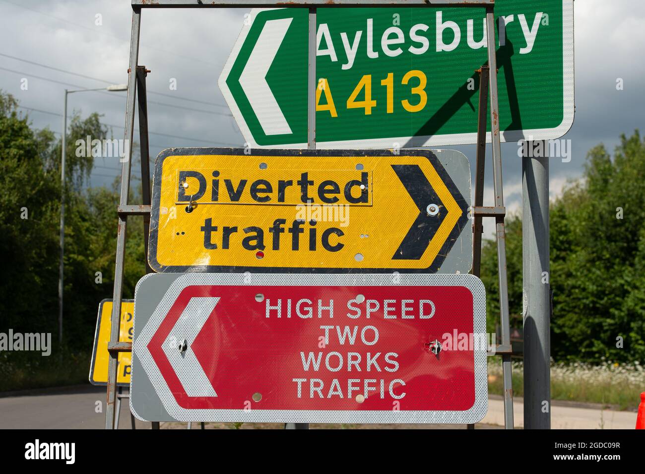 Hs2 works traffic hi-res stock photography and images - Alamy