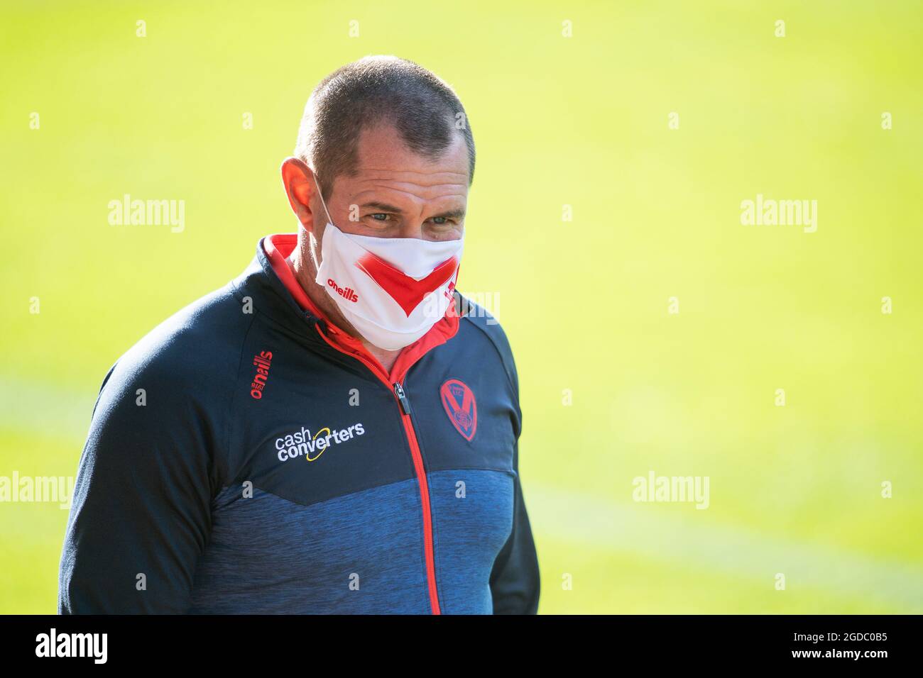 Kristian Woolf Head Coach of St Helens on the pitch ahead of todays ...