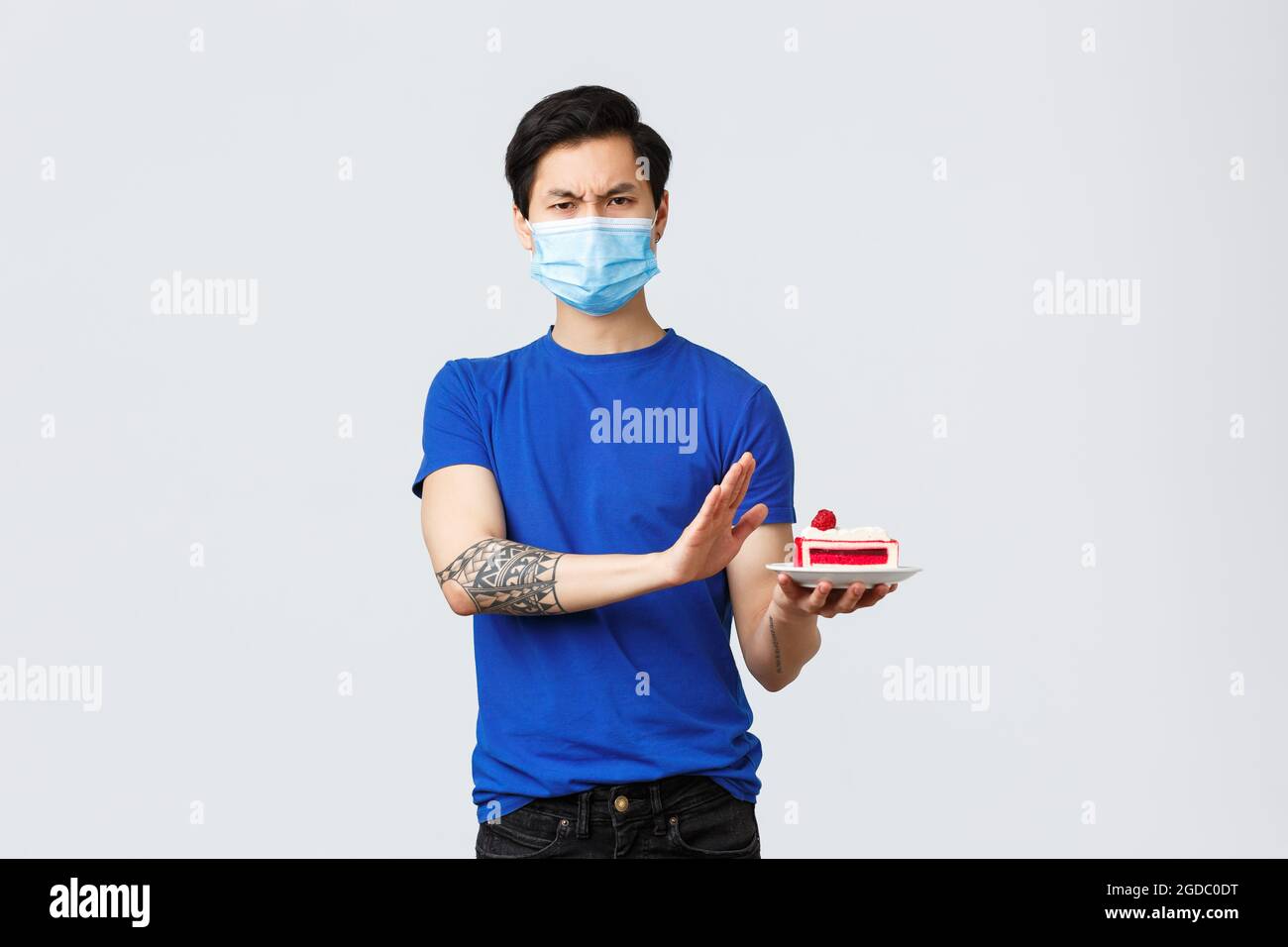 Self-quarantine, home lifestyle and celebration concept. Asian ...