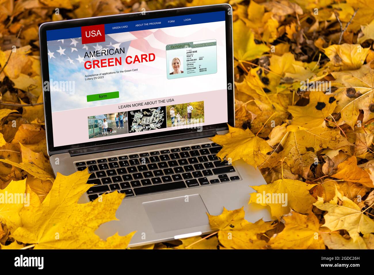 Resident Card Identification Data Information Immigration Concept Stock ...