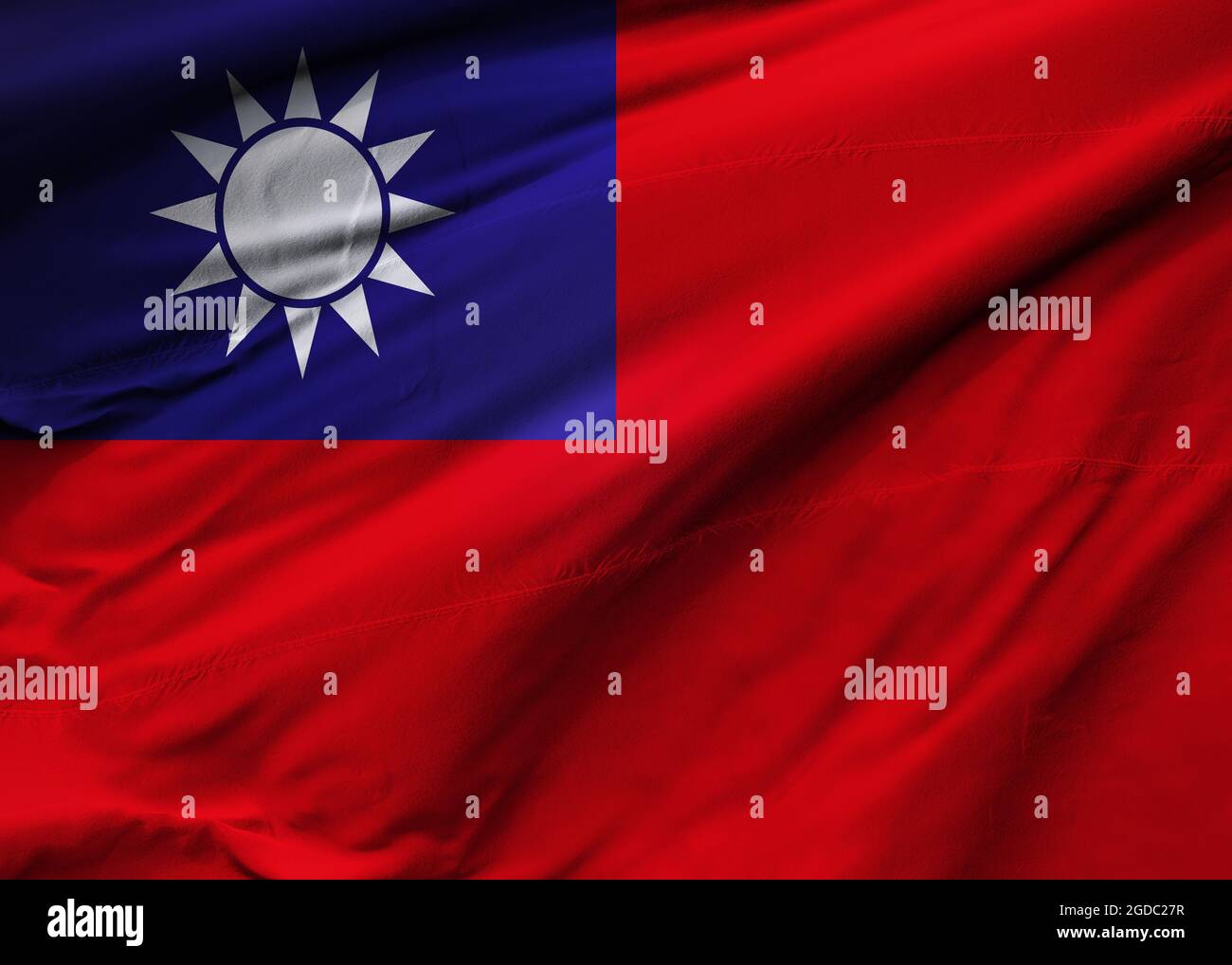 Taiwan flag blowing in the wind. Background texture. Taipei. 3d ...
