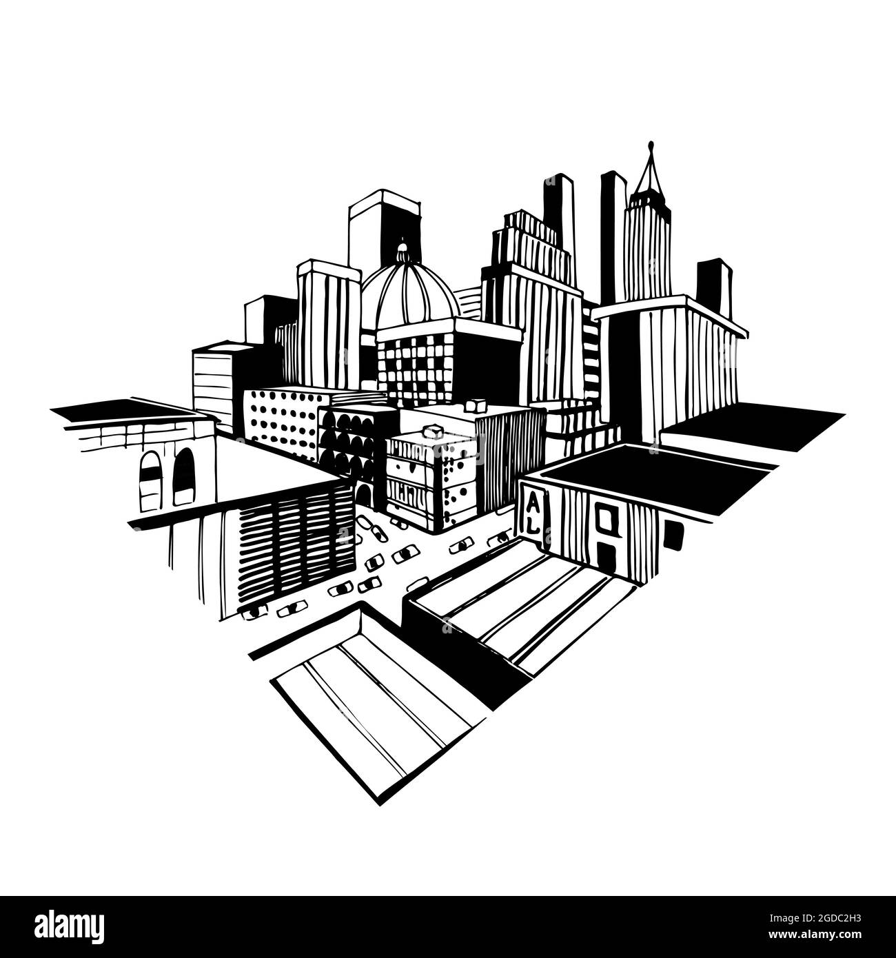 White picture figure on black Stock Vector Images - Alamy