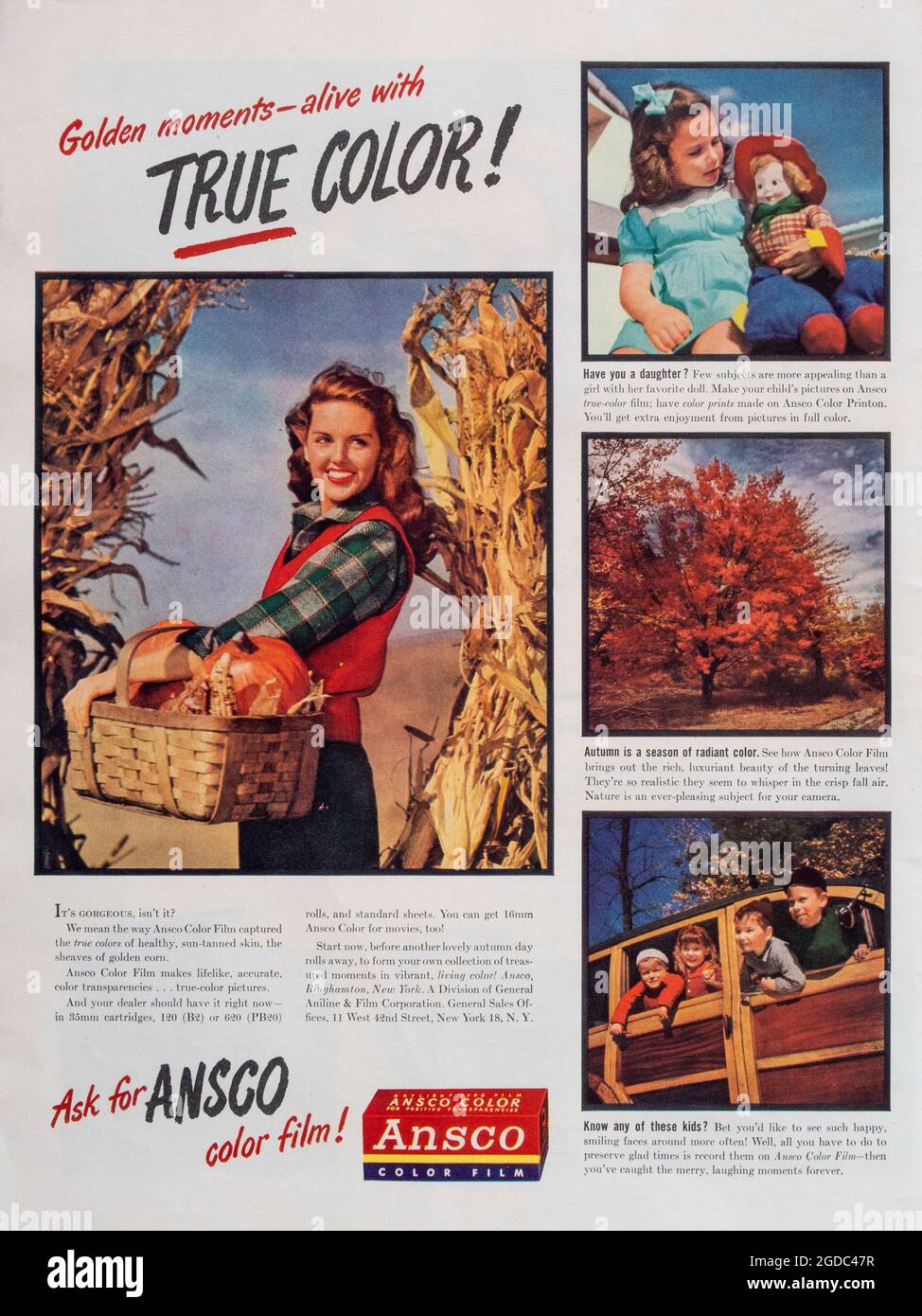 Vintage Life Magazine advertisement, 28 October 1946 issue, USA Stock ...